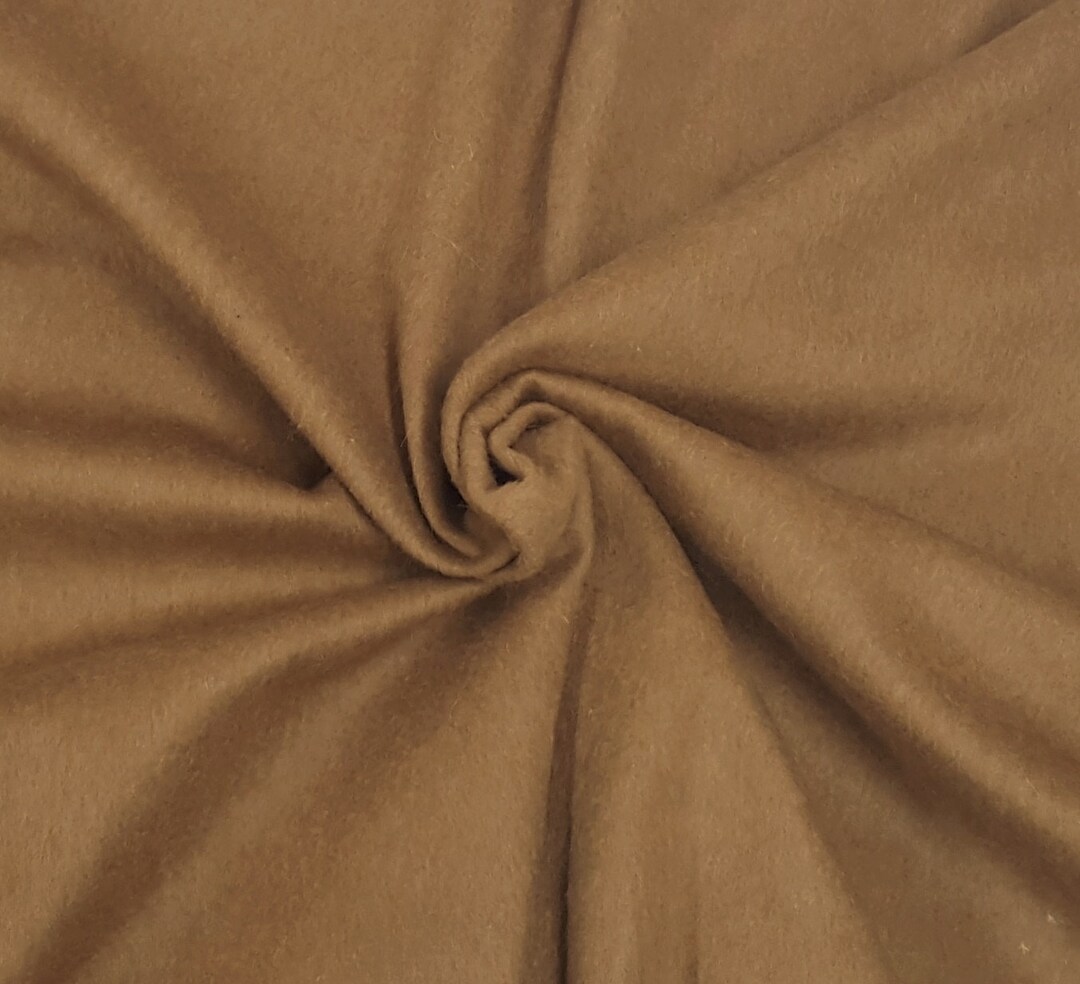 100% Wool Lt. Brown Fabric by the Yard 340GSM Heavy Weight (made in ...