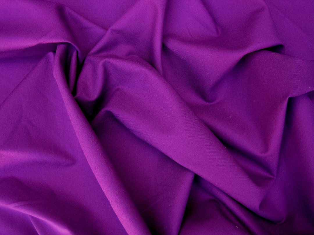 Magenta Cotton Twill Spandex Fabric 4 Way Stretch by the Yard (chino ...