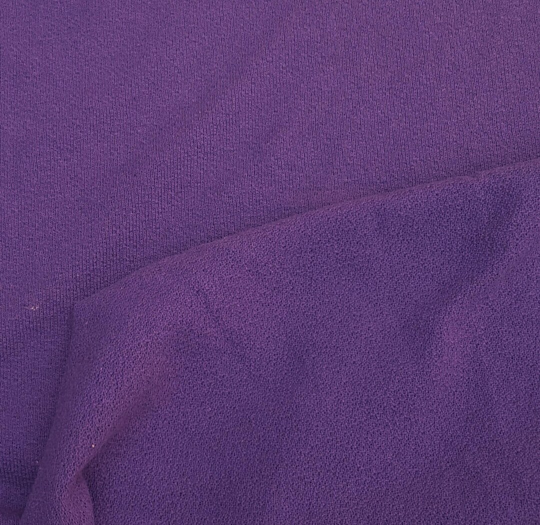 Purple Cotton Knit Fabric by the Yard Double Crepe Heavy Weight 9/15/16 ...