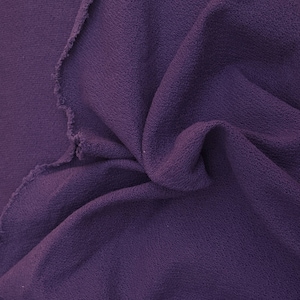 Purple Cotton Knit Fabric by the Yard Double Crepe Heavy Weight 9/15/16 ...