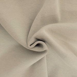 100% Cotton 1x1 Rib Knit Fabric by the Yard Dusty Beige 450 GSM - Etsy