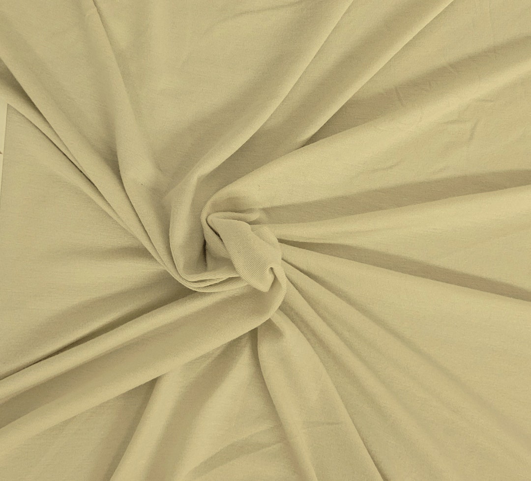 Jersey Knit Fabric Tencel Modal Spandex by the Yard 4 Way Stretch Sand ...