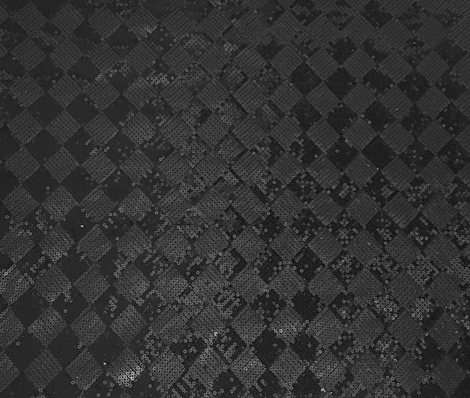 Two Tone Black Checkered Design Sequins Fabric by the Yard - Etsy