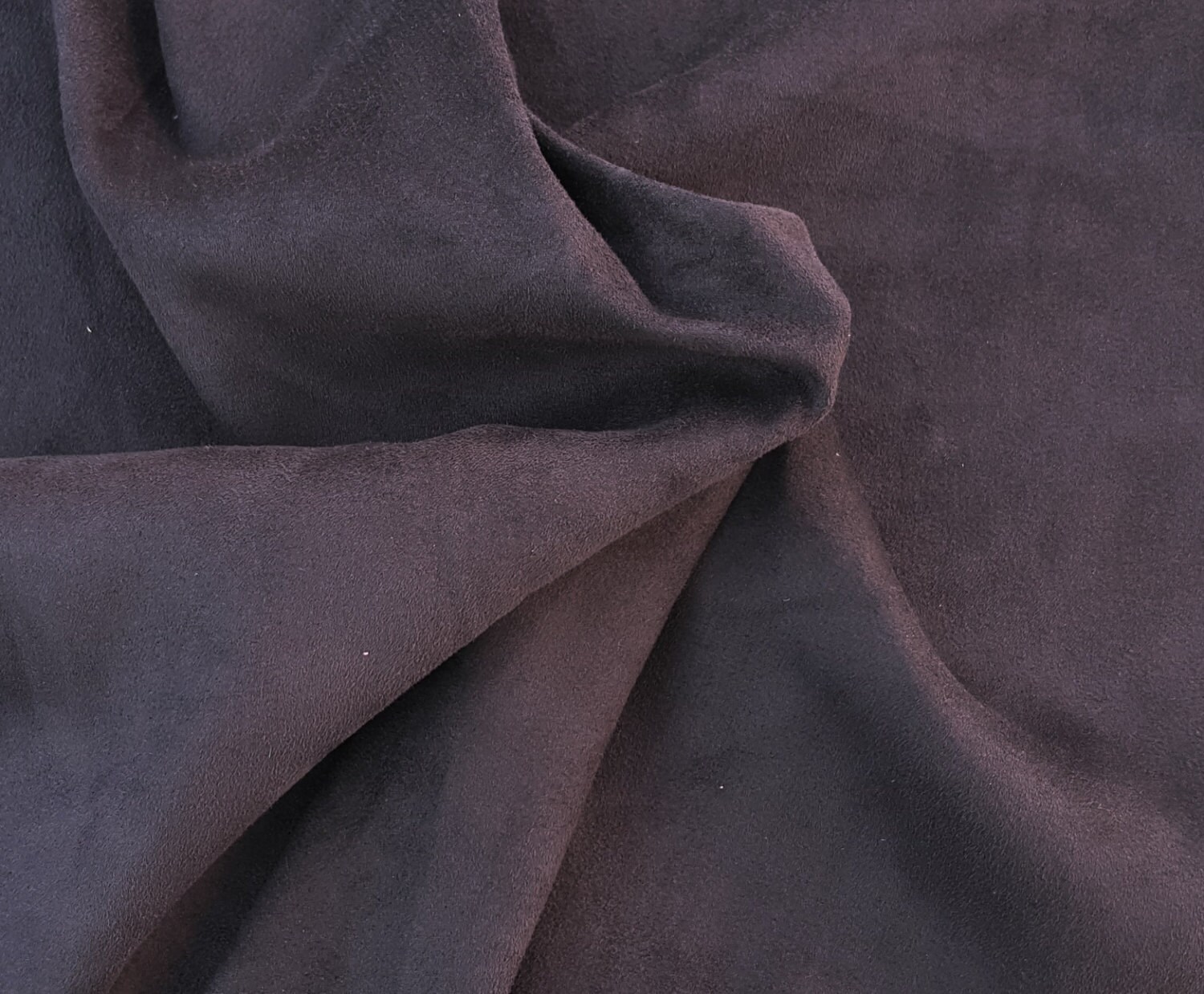 Micro Suede Faux Suede Fabric by the Yard Dark Plum 1/17 | Etsy
