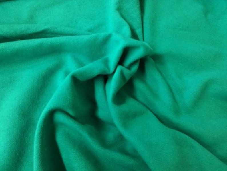 Jade Cotton French Terry Knit Fabric by the Yard [hoodie, Zip Up ...