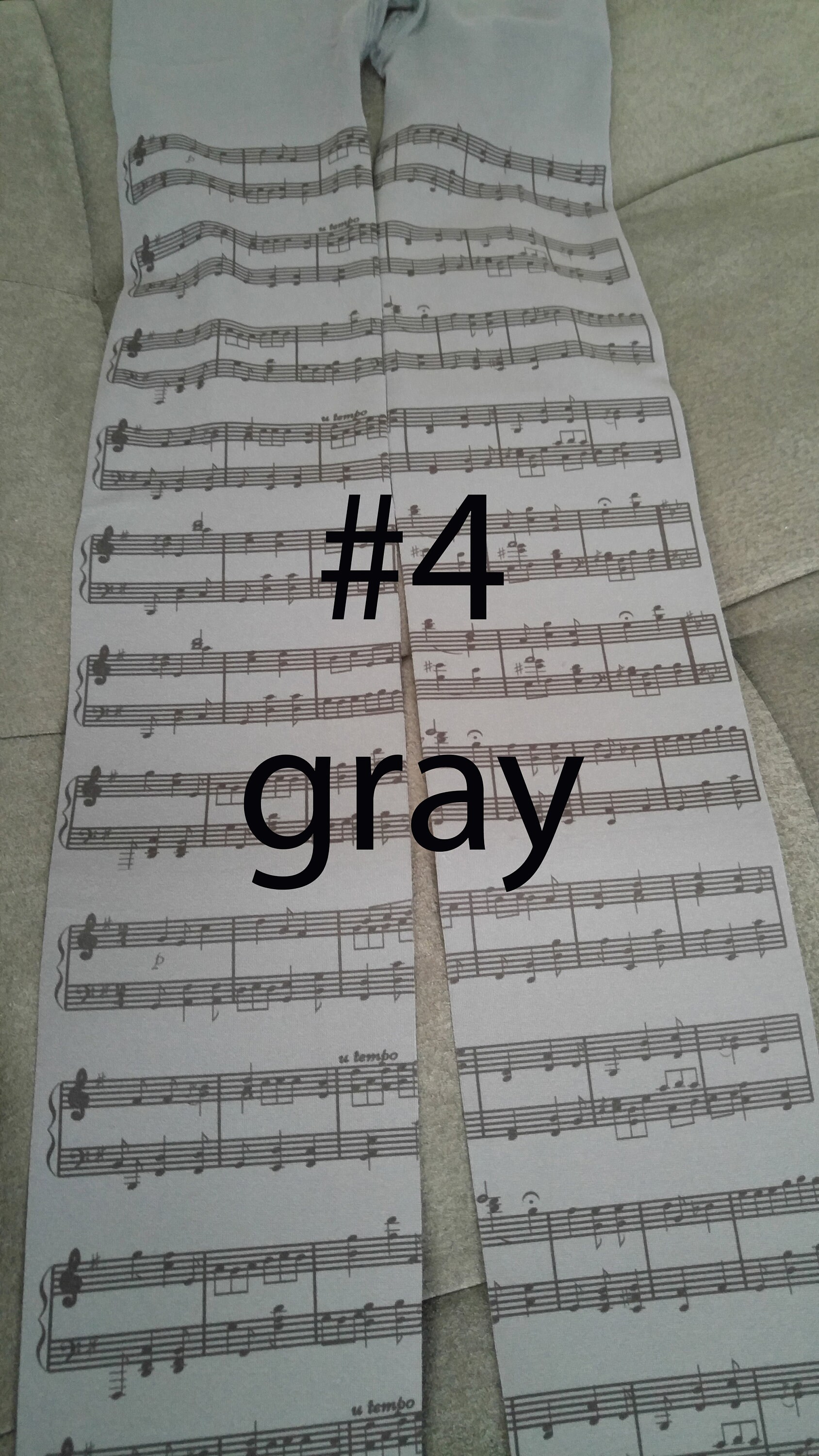 Musical Notes Tights Music Clef Print Choir Orchestra | Etsy