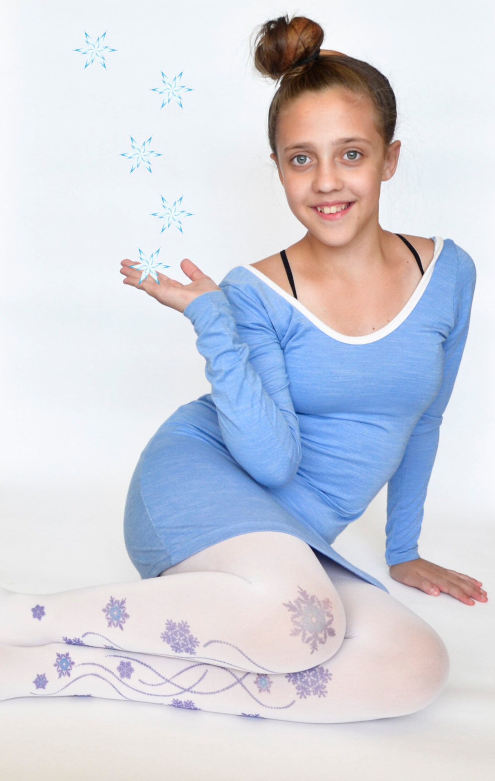 Christmas Snowflake Tights Frozen Elsa Tights Kids Frozen - Etsy