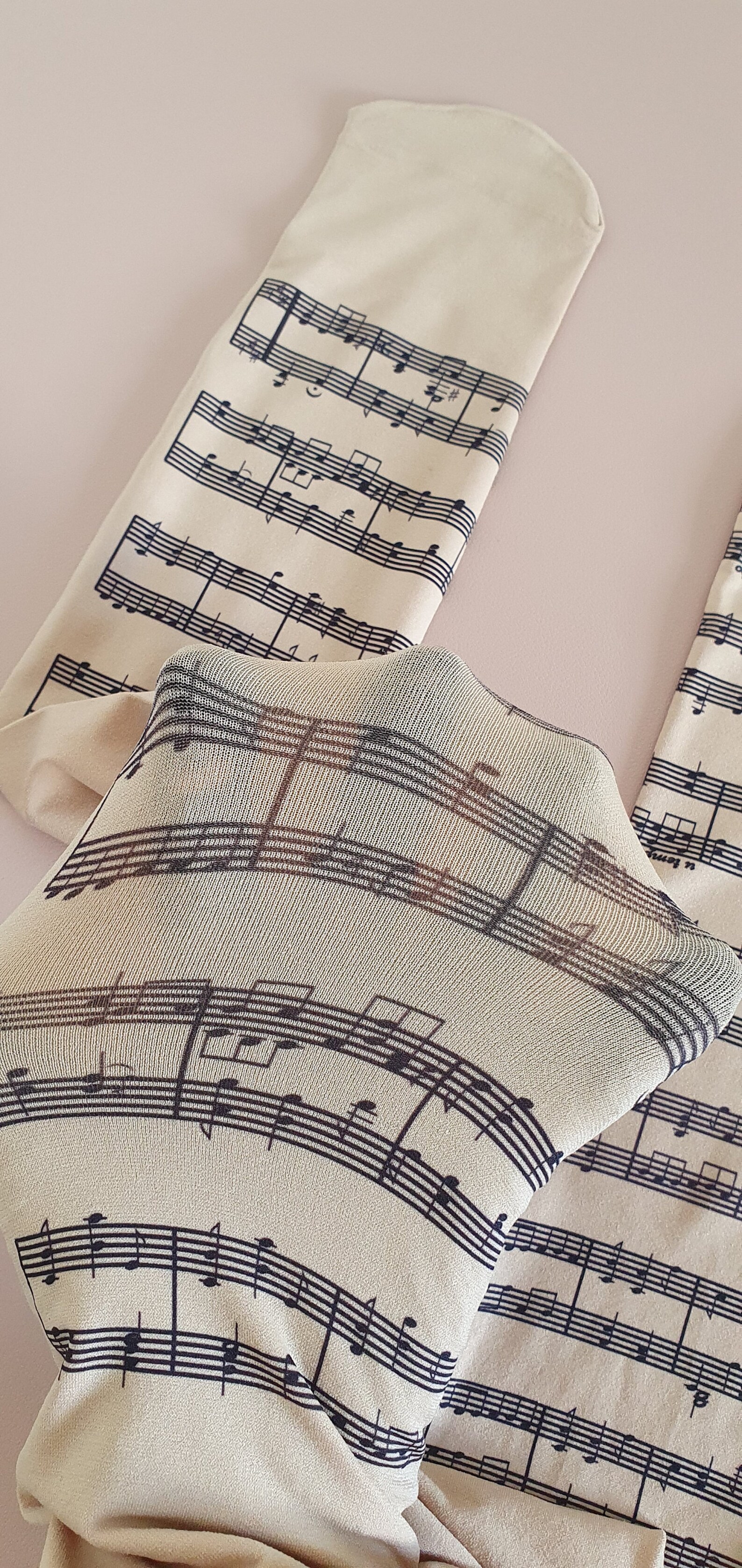 Musical Notes Tights Music Clef Print Choir Orchestra - Etsy