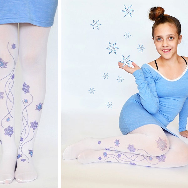Snowflake Tights - Etsy