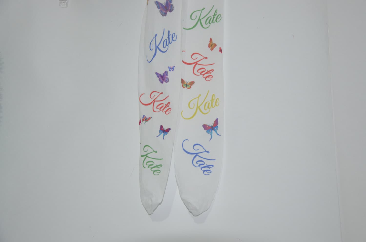 New Personalized Custom Name Tights, Girls' Tights With Butterflies - Etsy