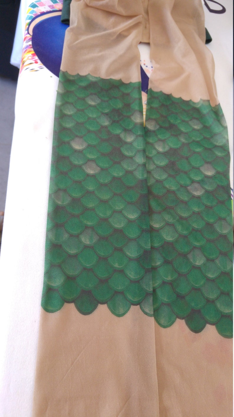 Mermaid Scale Tattoo Tights , S-XXL Sizes Available , Mermaid Costume ...