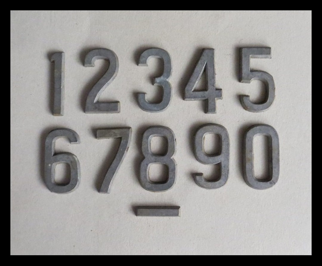 Mystery Factory (1960s Vintage: LARGE Solid Cast Lead Numbers, Symbol ...