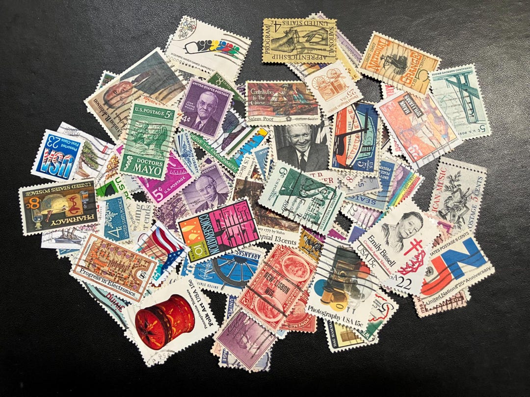 Mystery Factory (vintage United States Postage Stamps: Various ...