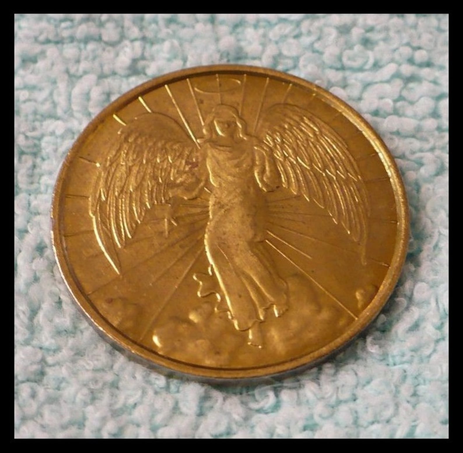 Mystery Factory (TWO 1990s Vintage GUARDIAN ANGEL Double-sided Brass ...