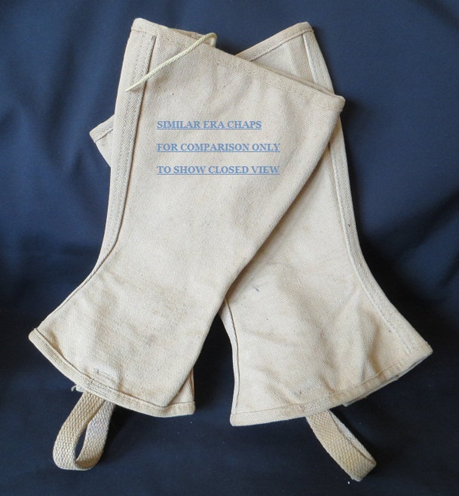 Mystery Factory 1940s Vintage Beige Canvas Military Spats | Etsy