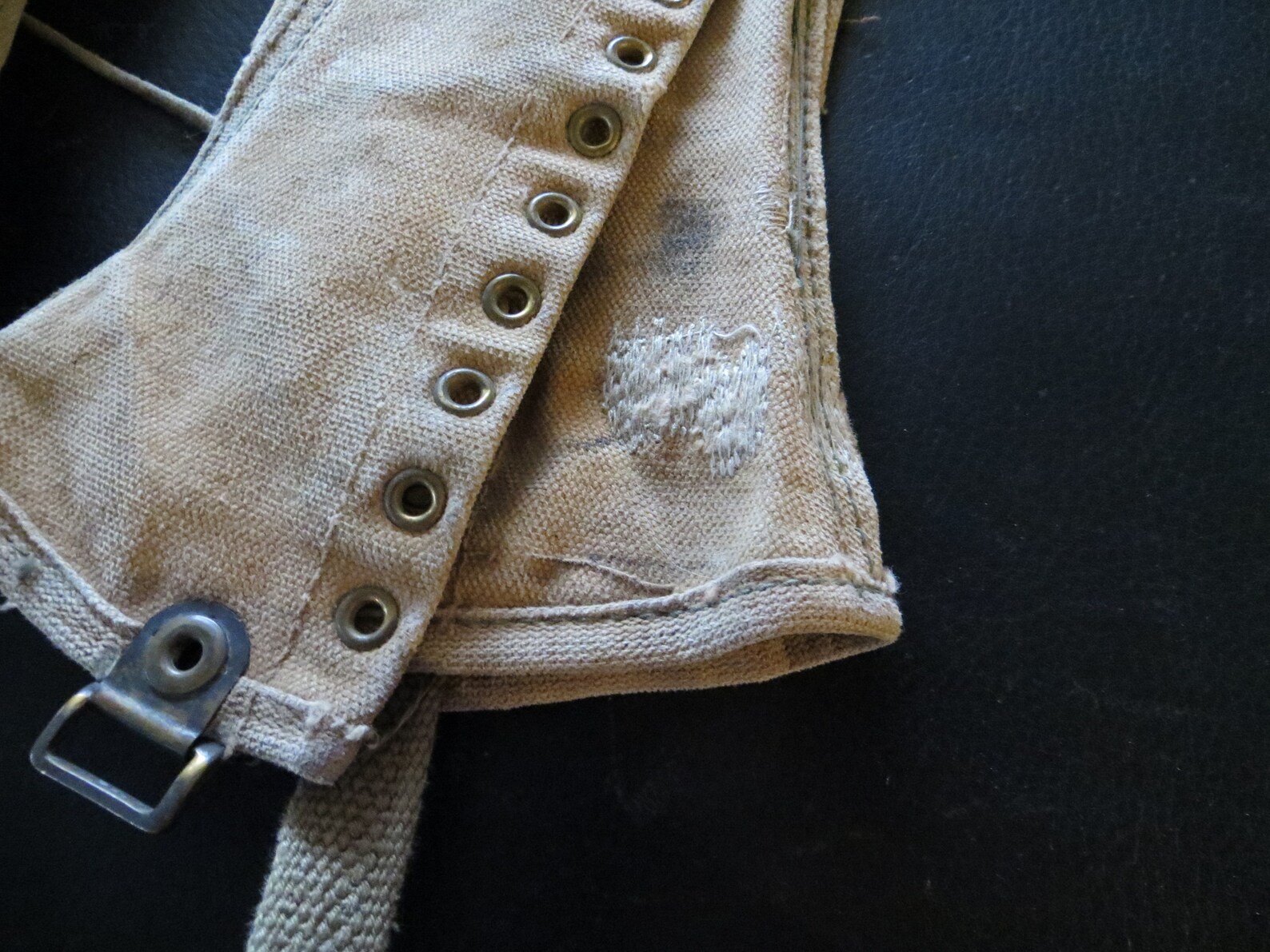 Mystery Factory 1940s Vintage Beige Canvas Military Spats - Etsy