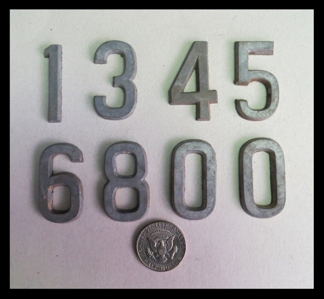 Mystery Factory (1960s Vintage: LARGE Solid Cast Lead Numbers, Symbol ...