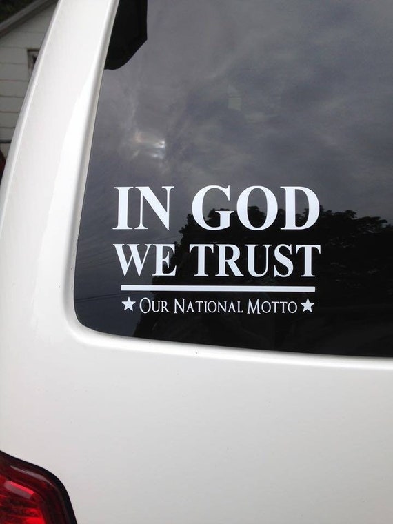 In God We Trust Car Decal W/ FREE SHIPPING | Etsy