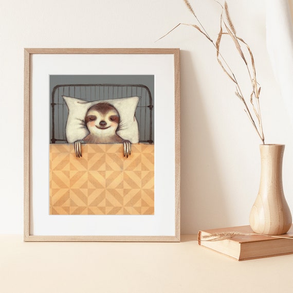 Illustrated SLOTH Poster Children Illustration Illustration | Etsy