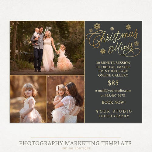 Christmas Mini Session Template Christmas Minis Flyer | Etsy