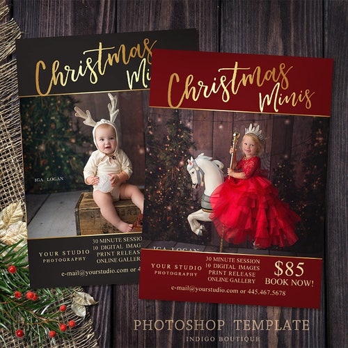 Christmas Mini Session Template Christmas Minis Flyer | Etsy