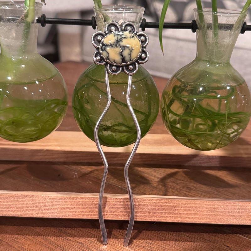 Silver Hair Pin - Etsy