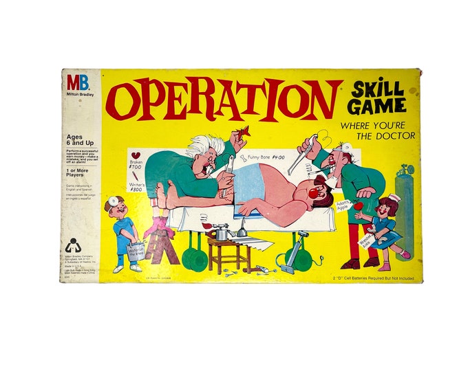 Vintage 1965 Operation Board Game by Milton Bradley - Etsy