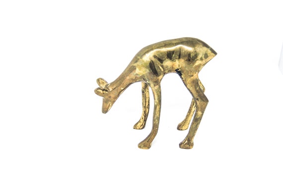 Brass Doe Figurine // Mid Century Modern Home Decor | Etsy