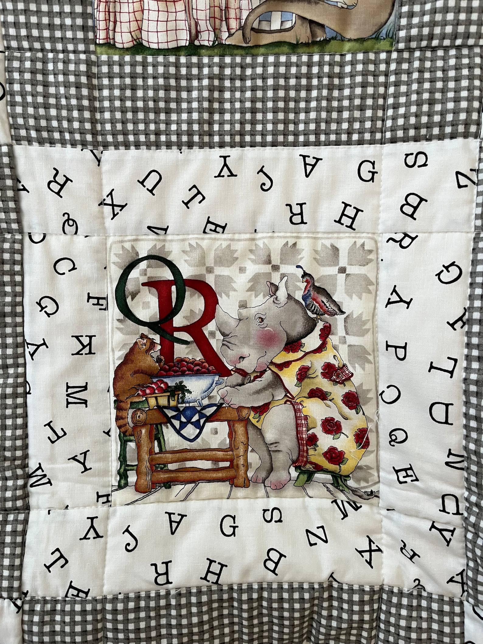 Quilt Crib Size 45x53 Inches Alphabet Theme - Etsy
