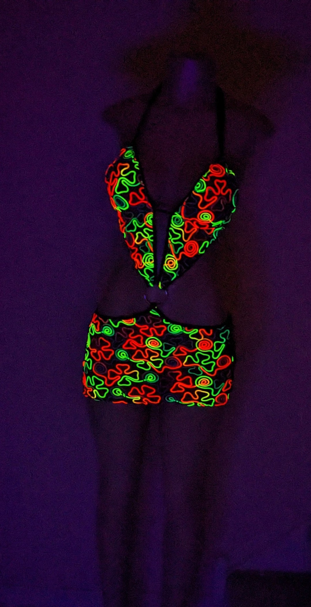 Neon Collection Mesh CLUB DRESS Rave Wear - Etsy