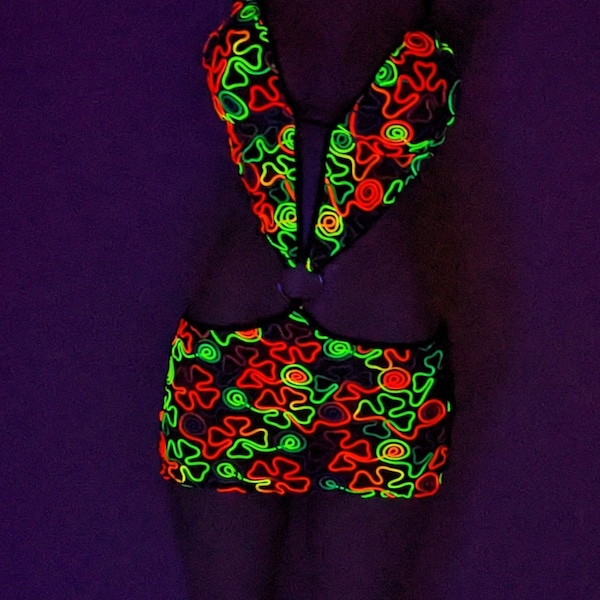 Neon Dress - Etsy