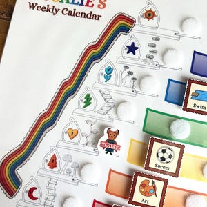 Kids Visual Calendar + Days of the Week Storybook | Routine Chart for ...