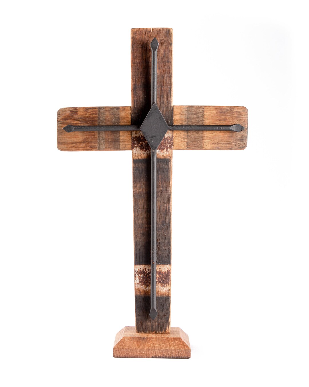 Wine Barrel Cross Stand Black 14'',18'' - Etsy