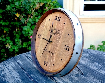 Barrel Head Clock Handmade, Napa Valley - Etsy