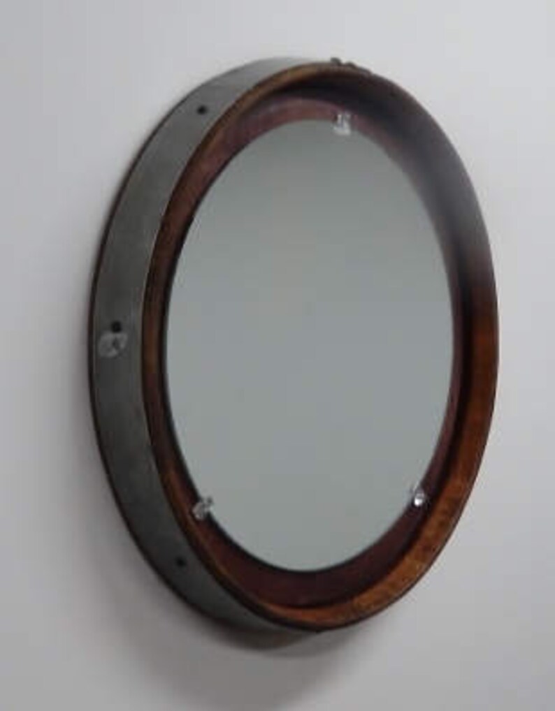 Wine Barrel Mirror Round Wall/ Handmade Napa Valley | Etsy