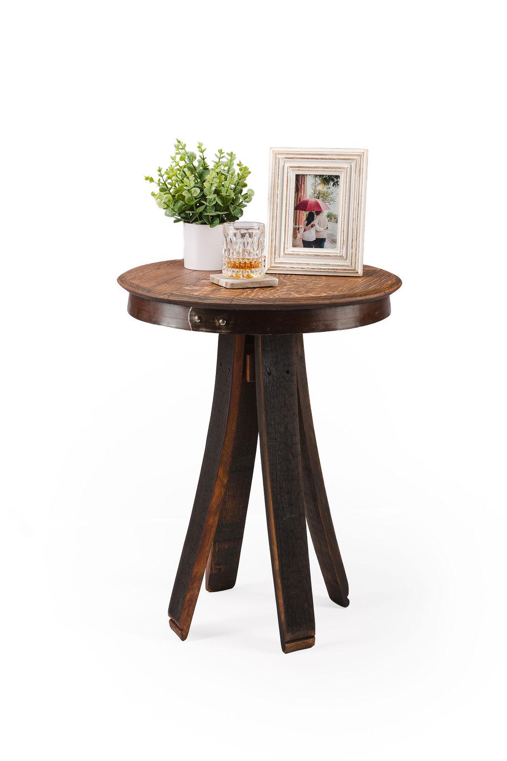 Whiskey Barrel Side Table - Etsy