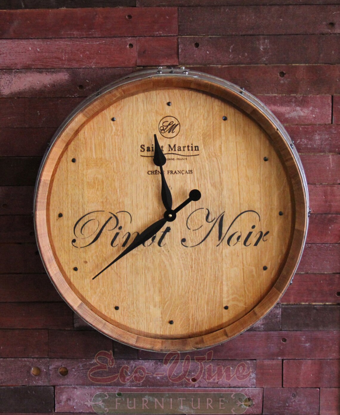 Barrel Head Clock Handmade Napa Valley - Etsy