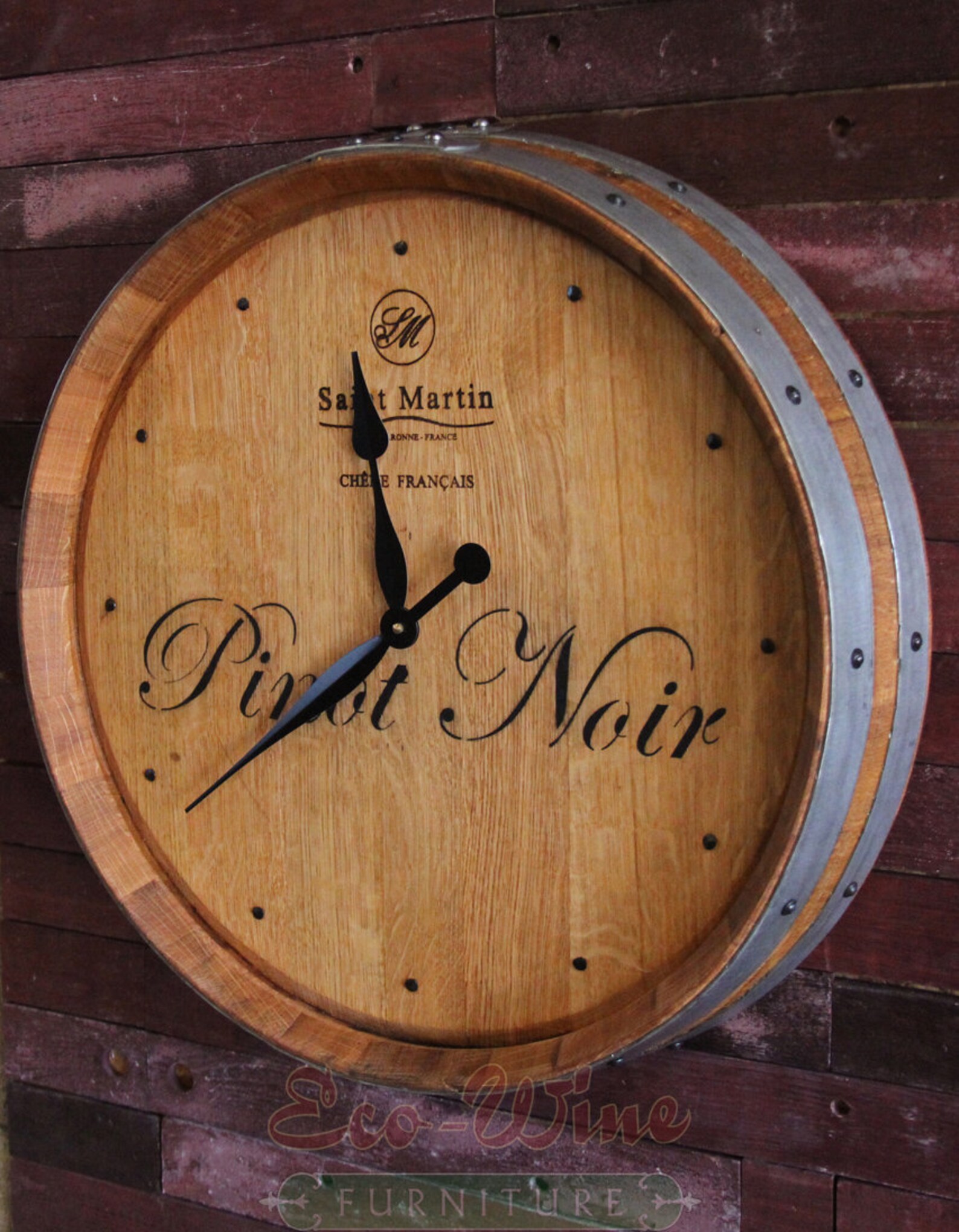 Barrel Head Clock Handmade Napa Valley | Etsy