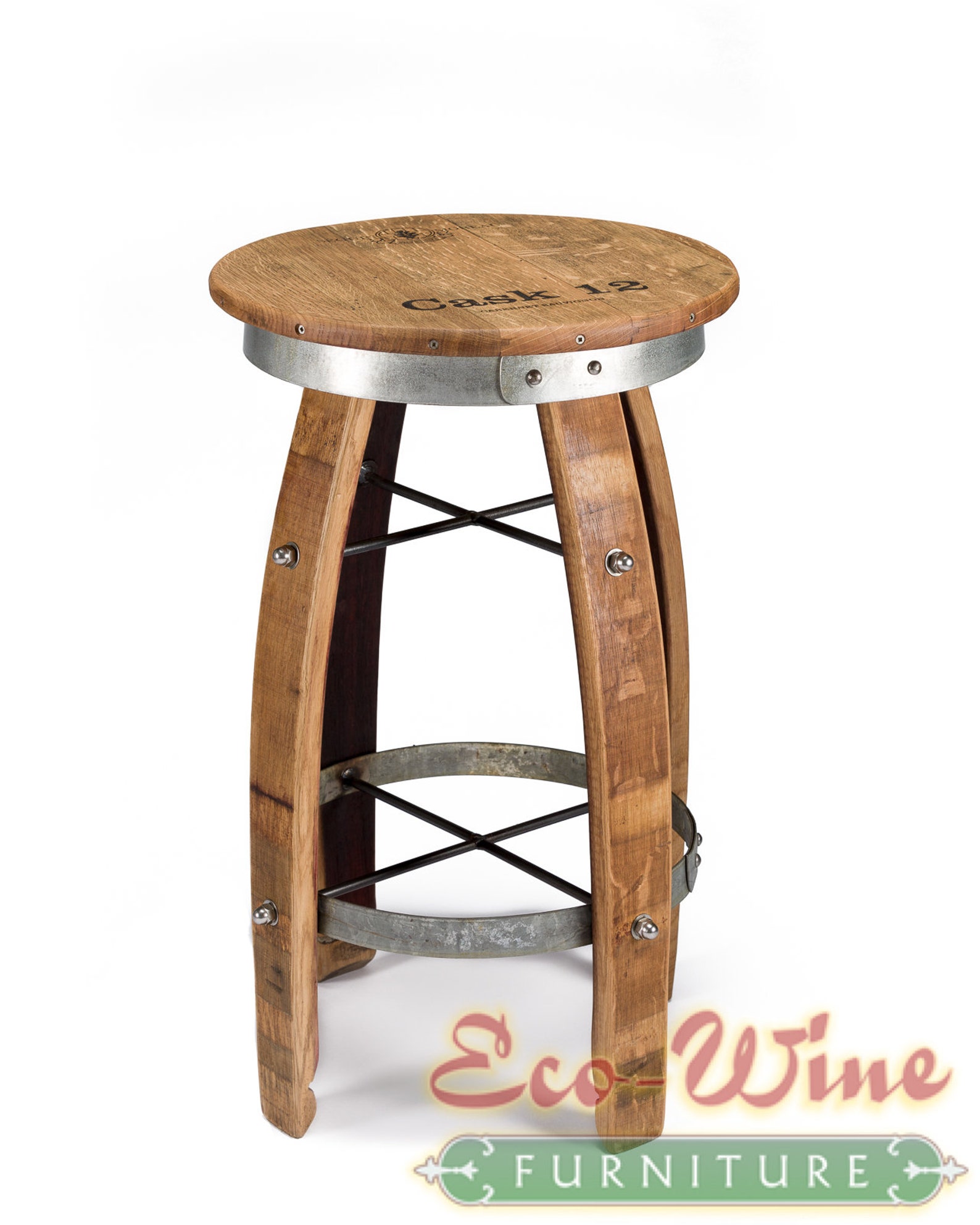 Wine Barrel Stool Round Swivel - Etsy