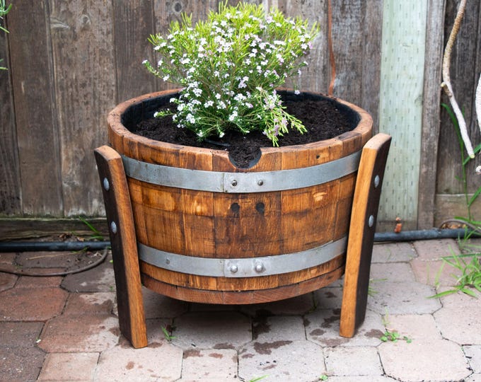 Wood Nail Keg -vintage Garden Planter- Whiskey Barrel - Wood Staves ...