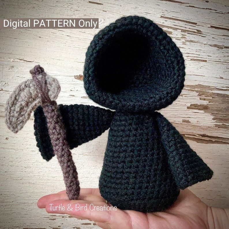Little Grim Reaper AKA Deathling Crochet PATTERN Only - Etsy