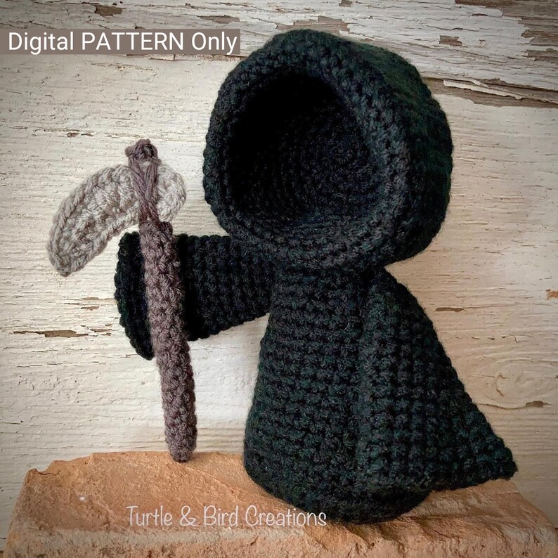 Little Grim Reaper AKA Deathling Crochet PATTERN Only - Etsy