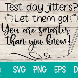 Test Day Jitters SVG - Etsy