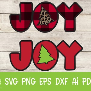 Joy With Tree Svg - Etsy