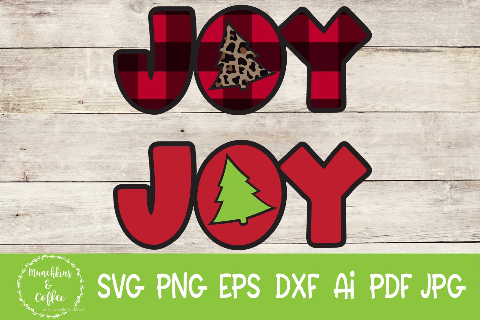 Joy With Tree Svg - Etsy