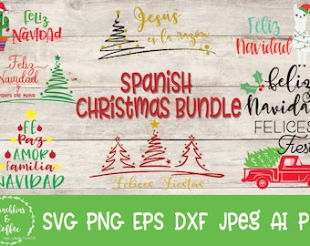 Feliz Navidad Svg Bundle, Spanish Christmas Svg, Christmas Svg Bundle ...