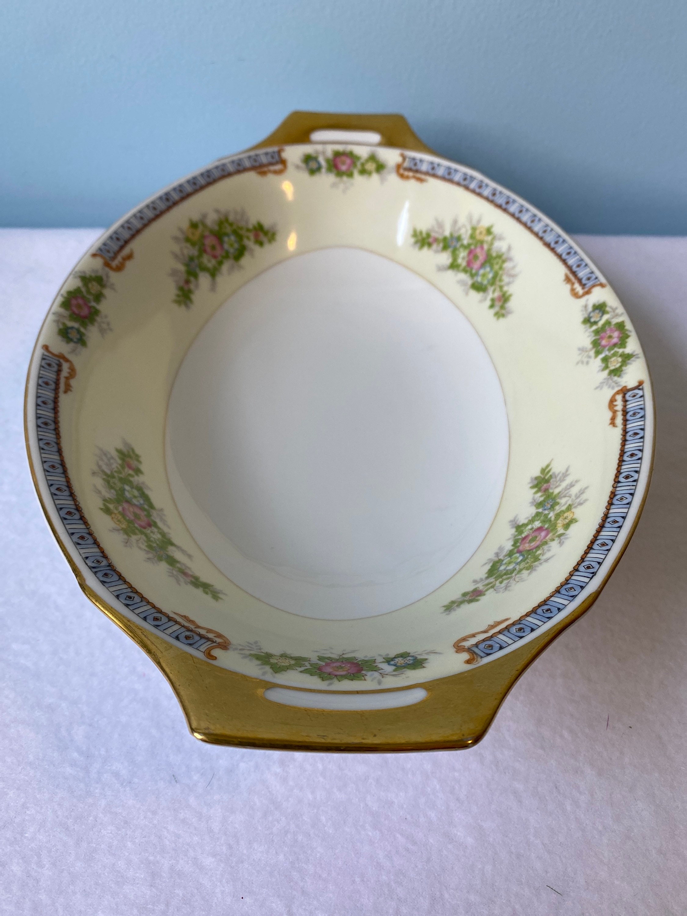 Meito China Celcil Pattern Oval Serving Bowl - Etsy