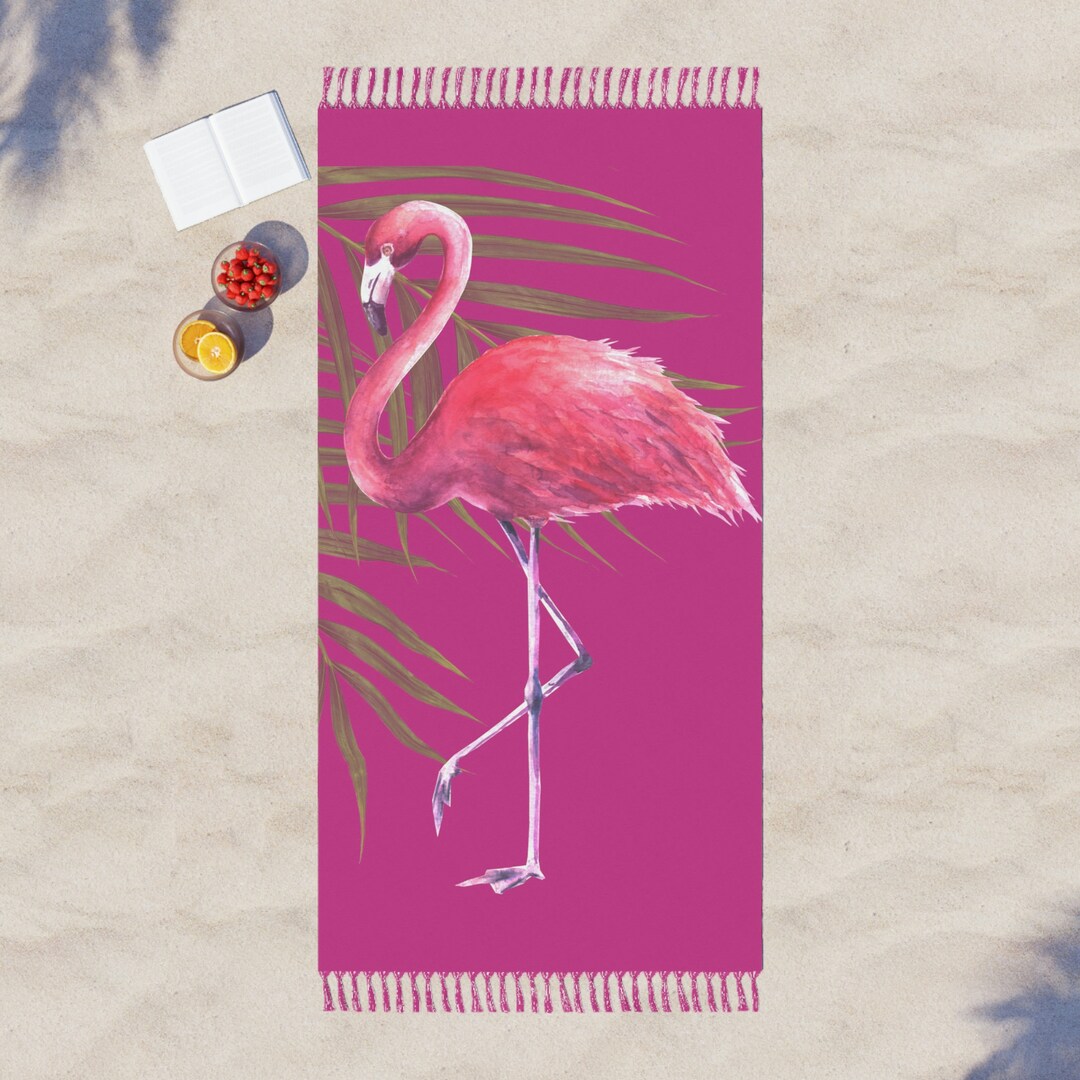Flamingo Boho Beach Cloth, Beach Life, Blanket for the Beach, Soft ...