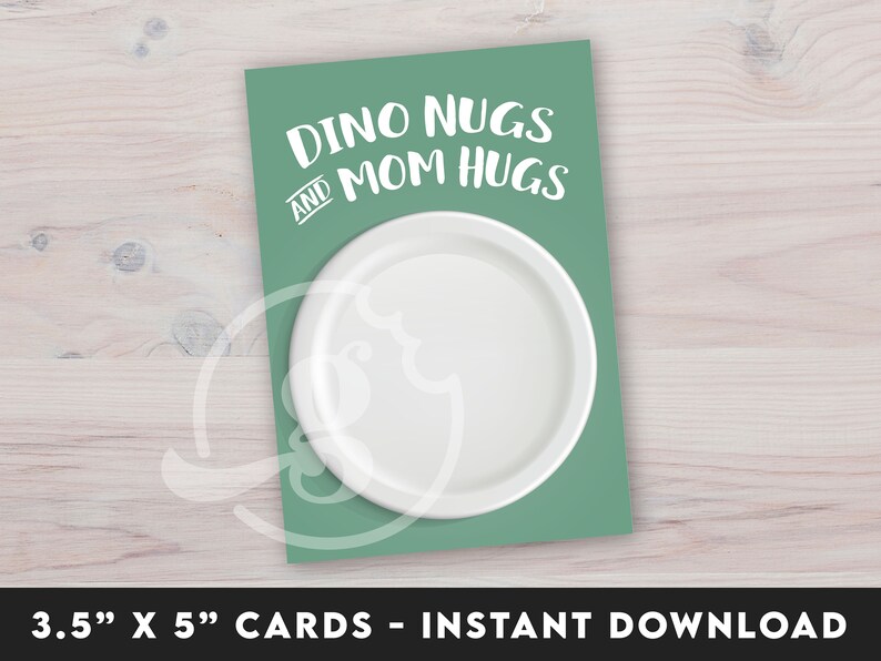 Dino Nugs and Mom Hugs Mother's Day Cookie Card - Etsy