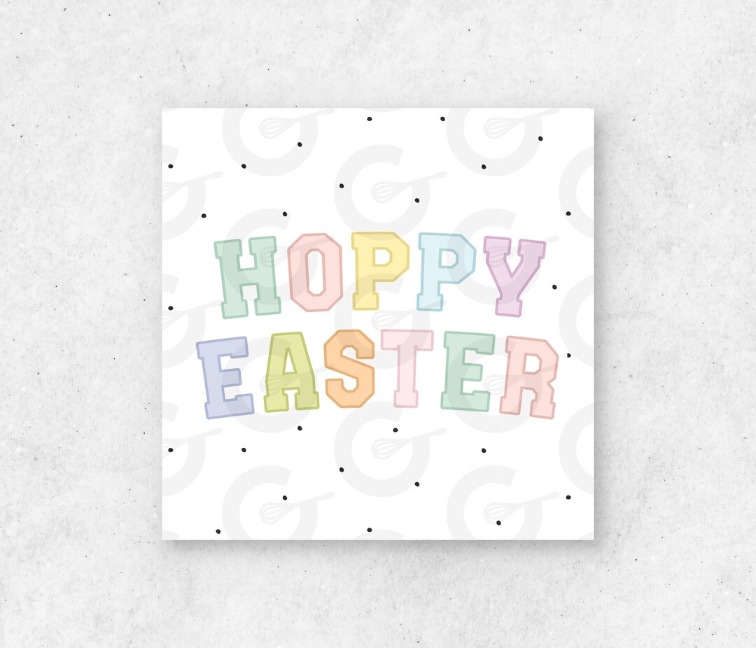 2 Tag Hoppy Easter Dots Cookie Printable - Etsy